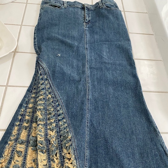 Sharagano | Skirts | Designer Sharagano Jean Skirt | Poshmark